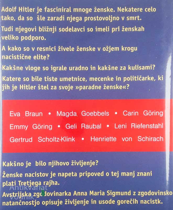ŽENSKE NACISTOV, Anna Maria Sigmund – Antikvariat Vodnik