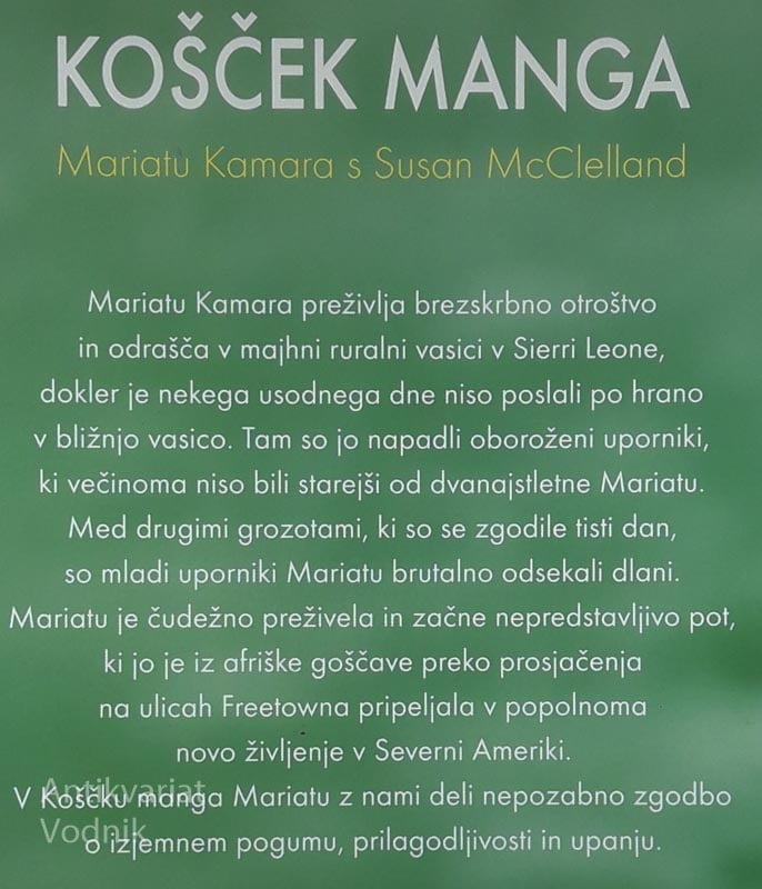 KOŠČEK MANGA, Mariatu Kamara s Susan McClelland – Antikvariat Vodnik