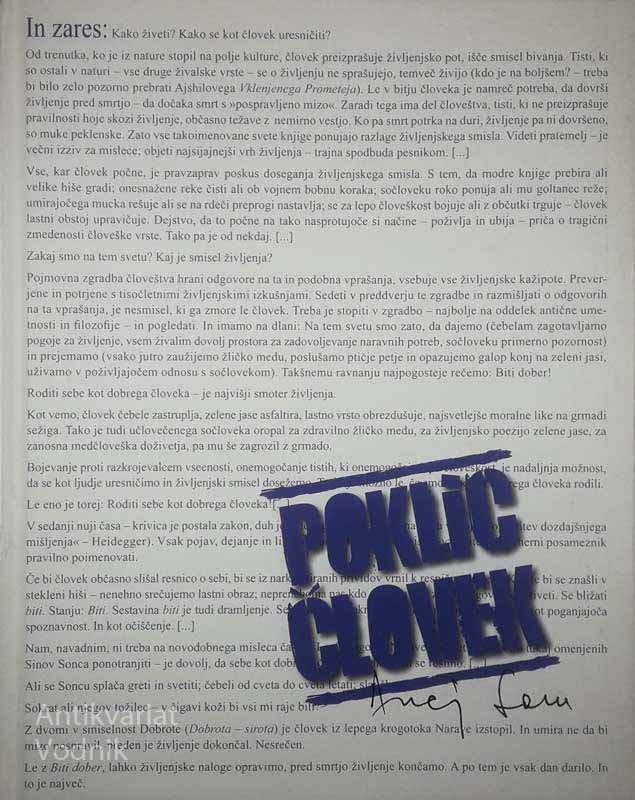 POKLIC ČLOVEK, Anej Sam – Antikvariat Vodnik